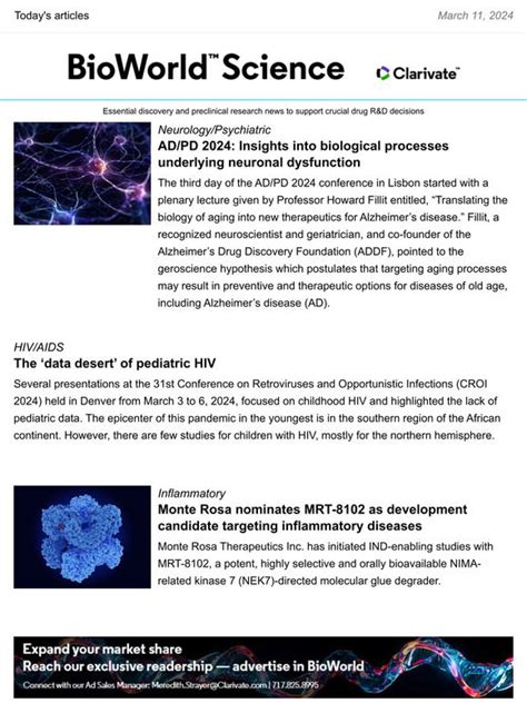 Bioworld Ad Pd 2024 Insights Into Biological Processes Underlying Neuronal Dysfunction Milled