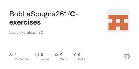 Github Boblaspugna261c Exercises Basic Exercises In C