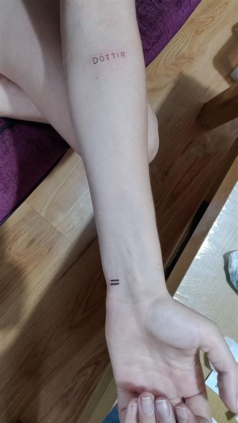 Equality Symbol Tattoo