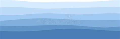 Abstract Blue Wave Pattern In Gradient Shades Of Ocean Tones Stock Illustration Illustration