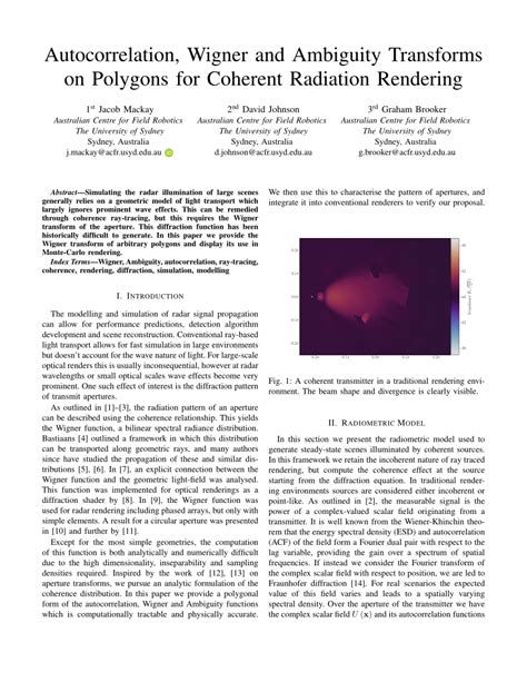 Pdf Autocorrelation Wigner And Ambiguity Transforms On Polygons For Coherent Radiation Rendering