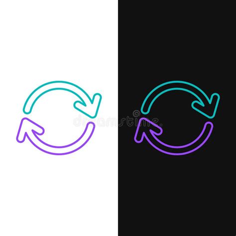 Line Refresh Icon Isolated On White Background Reload Symbol Rotation Arrows In A Circle Sign