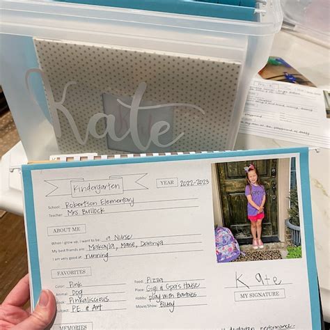 School Memory Folder Template Etsy