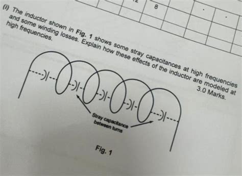 solved 9 ﻿the inductor shown in fig 1 ﻿shows some stray