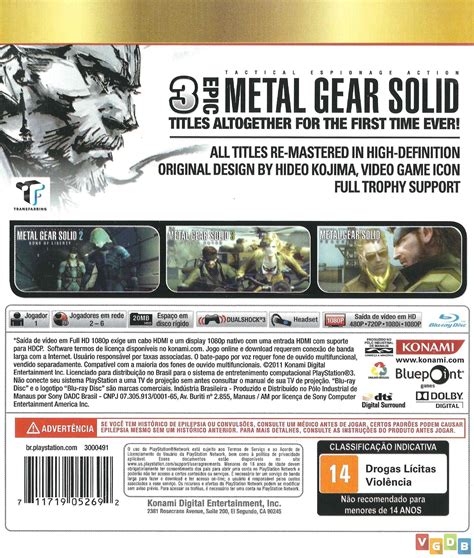 Metal Gear Solid HD Collection Favoritos VGDB Vídeo Game Data Base