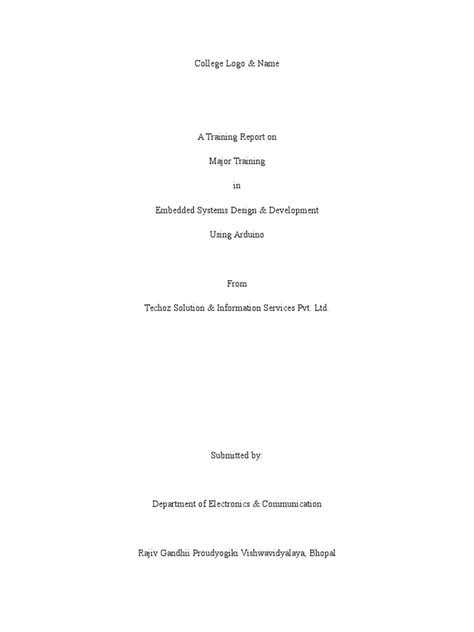 Arduino Seminar Report Pdf Arduino Microcontroller