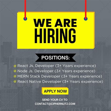Wearehiring Codeyourfuture Techcareers Reactjs Nodejs Mernstack