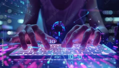 Coding And Technology A Neon Dream For Your Background Business Poster Wallpaper Banner