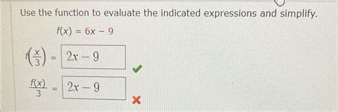 Solved Use The Function To Evaluate The Indicated