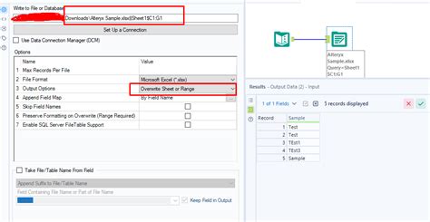 solved add tables to an existing excel sheet alteryx community