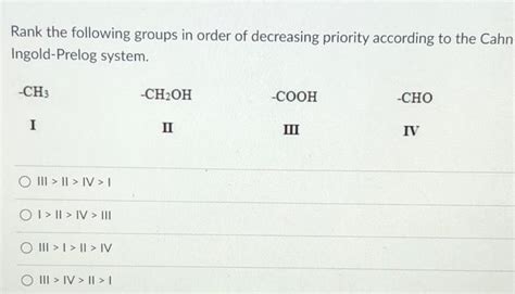 Solved Rank the following groups in order of decreasing | Chegg.com