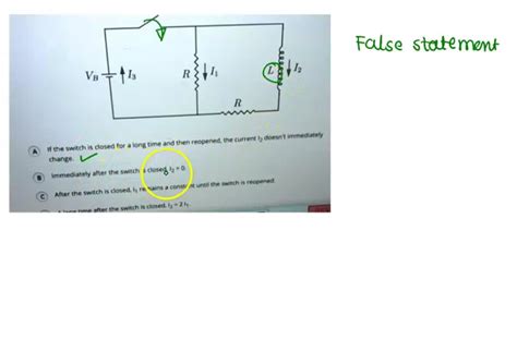 SOLVED: A battery of voltage V, an inductor of inductance L, and two ...