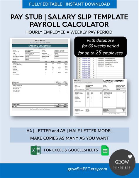 Salary Slip Template In Excel