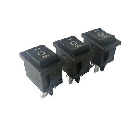 On Off Toggle Switch With Green LED Indicator Auto Switch Waterproof Round Rocker Switch And