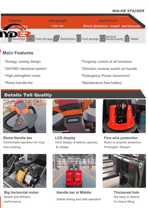 Walkie Pallet Stacker Walkie Stacker 1500kg Pallet Stacker