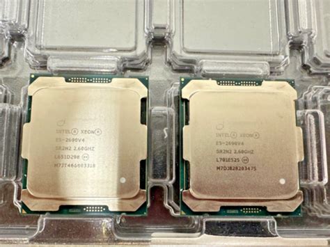 Lot Of 2 Pair Intel Xeon E5 2690v4 2 6ghz 14 Core 135w 35mb Lga2011 3