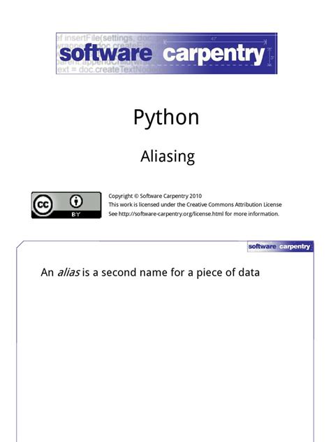 Python Alias Pdf Software Development Information Technology Management