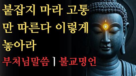 붙잡지 마라 고통만 따른다 이렇게 놓아라ㅣ부처님말씀ㅣ불교명언 Youtube