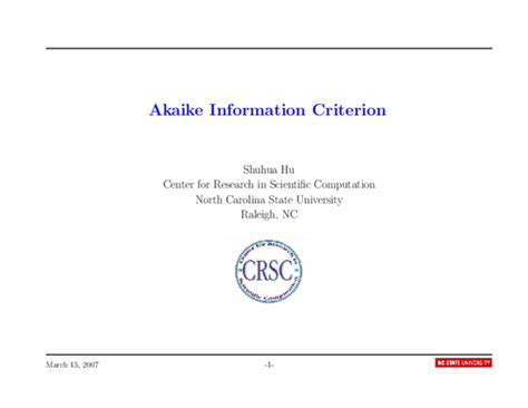 pdf akaike information criterion