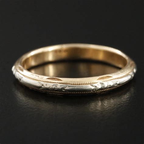 14k Two Tone Band Ebth