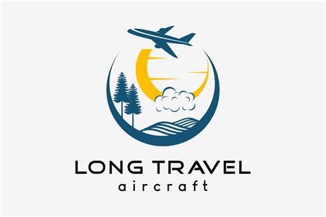 Airplane Logo Design Tourism Business Travel Vector Illustration