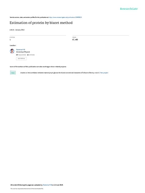 Estimating Protein Concentration Using The Biuret Method A Guide To