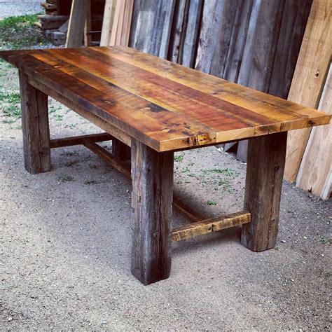 Reclaimed Barnwood Trestle Dining Table By Echopeakdesign On Etsy