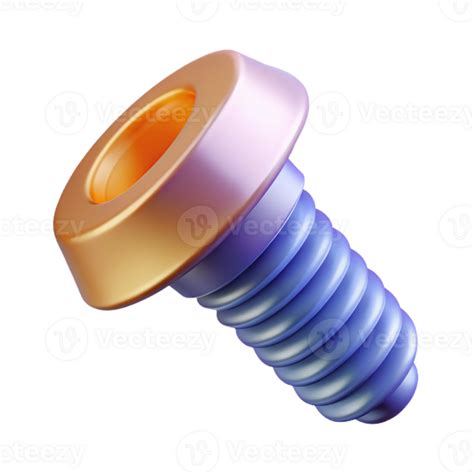 Stunning Avant Garde Concept Art Style Hyper Specific Isolated Cutout Of A Single Screw