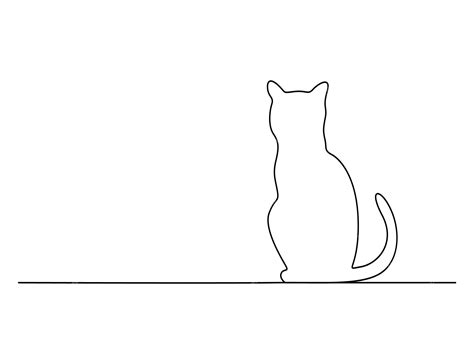 Premium Vector Continuous One Line Drawing Of Cute Cat Vector Illustration Pro Vector