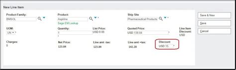 Discount Functionality In Gumu™ Sage Crm Sage Em Integration On Line Item Level Sage Crm