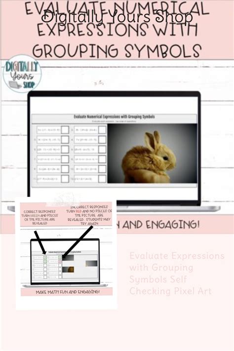 Evaluate Expressions With Grouping Symbols Digital Self Checking Activity Evaluating