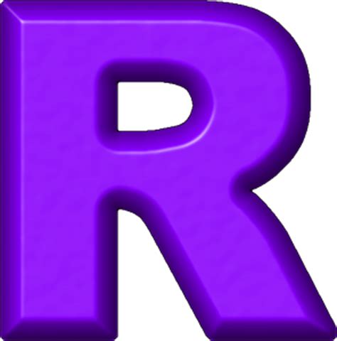 Presentation Alphabets Purple Refrigerator Magnet R