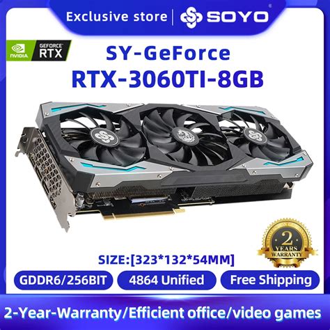 Soyo Geforce Rtx 3060ti 8g Nvidia New Graphics Card Gddr6x Video Memory