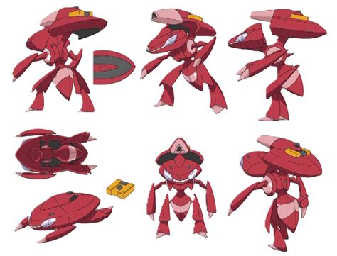 Red Genesect Renders By Chipmunkraccoonoz On Deviantart