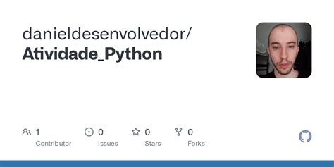 Github Danieldesenvolvedor Atividade Python