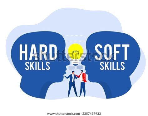Hard Vs Soft Skills Concepthuman Head Stock Vector Royalty Free 2257437933 Shutterstock