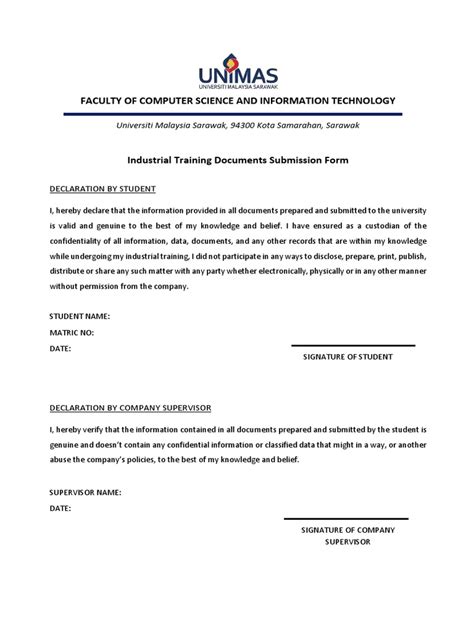 Declaration Statement Form Pdf