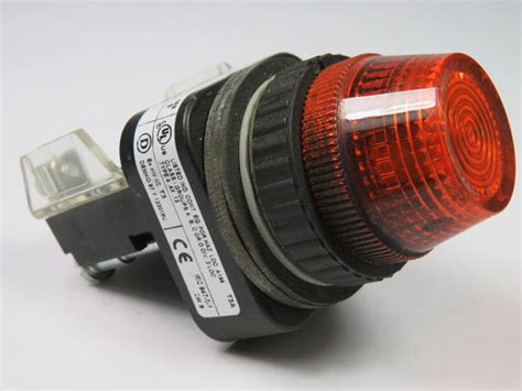 Allen Bradley 800h Qr10a Ser F Universal Pilot Light 120v Amber Lens