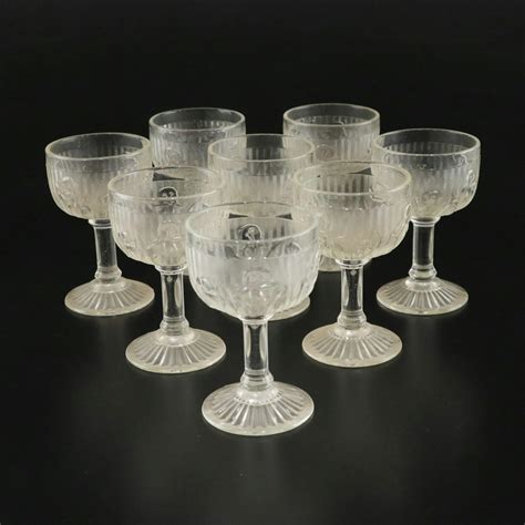 Jeannette Glass Iris Stemware Ebth