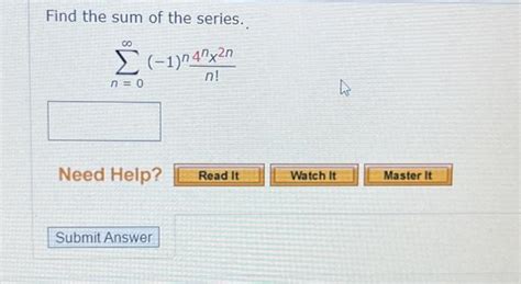 solved find the sum of the series [