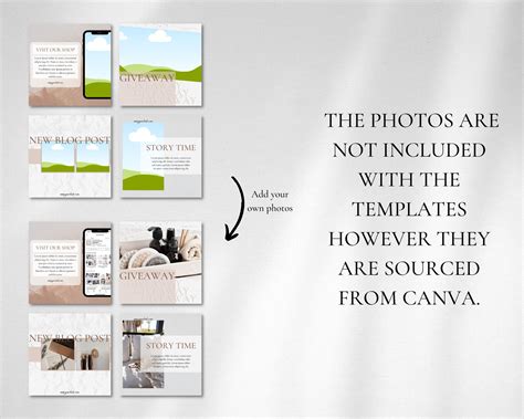 50 Instagram Post Templates Nude Social Media Templates Light Pink