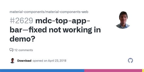 Mdc Top App Bar Fixed Not Working In Demo · Issue 2629 · Material