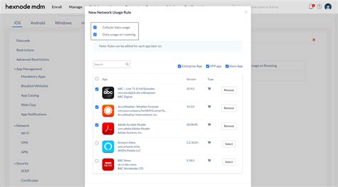 How To Set Up IOS Network Usage Rules For Applications Hexnode Help Center