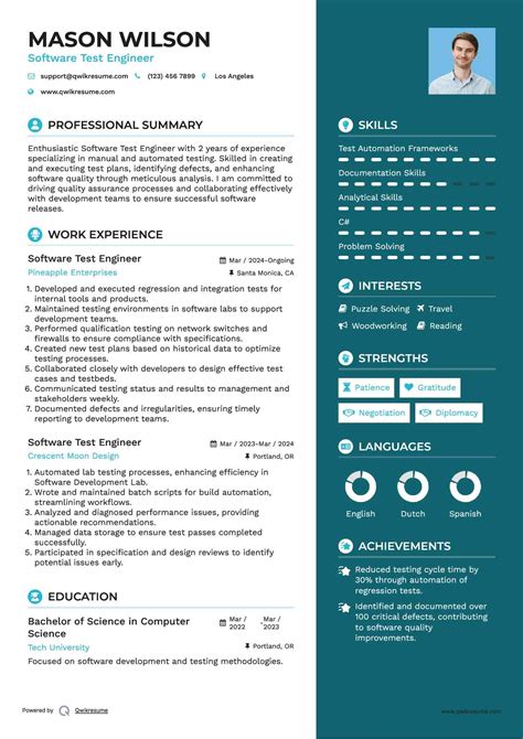 10 Software Test Engineer Resume Samples And Templates For 2025