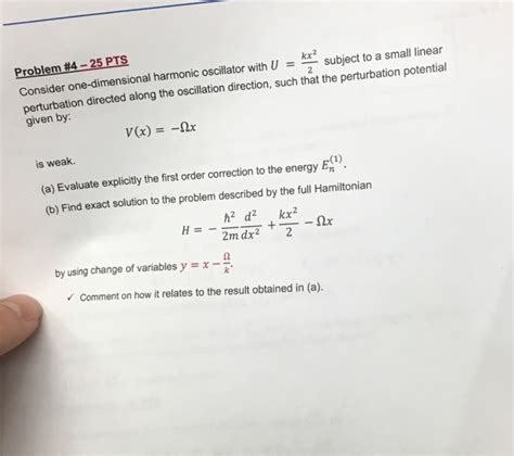Solved PTS Subject To A Small Linear Problem Harmonic Chegg Com
