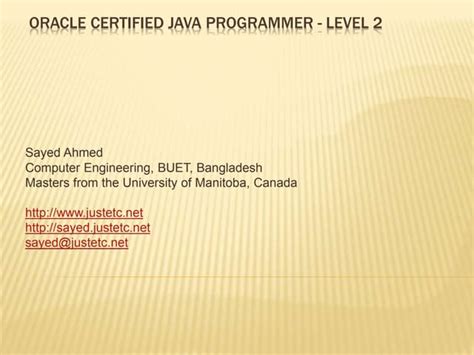 java ocjp level 2 pptx