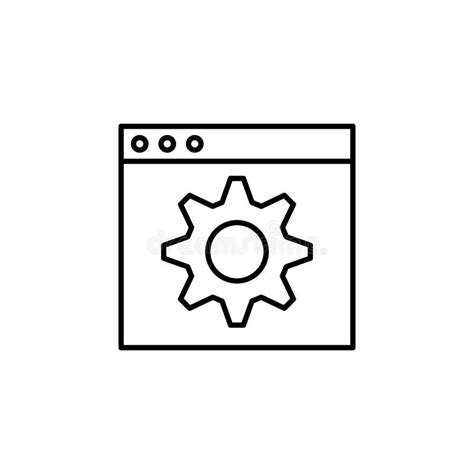 backend coding icon simple outline vector of web design development
