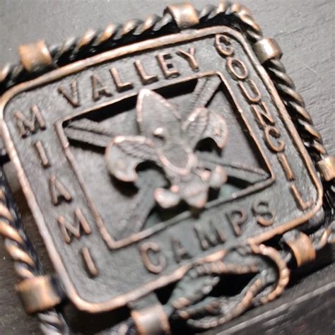 Vintage 1960s Scouts Bsa Belt Buckle ~ Miami Valley Council Camps