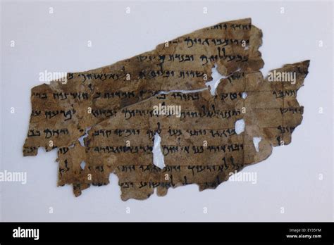 Fragment Of The Dead Sea Scrolls In A Conservation Laboratory At The