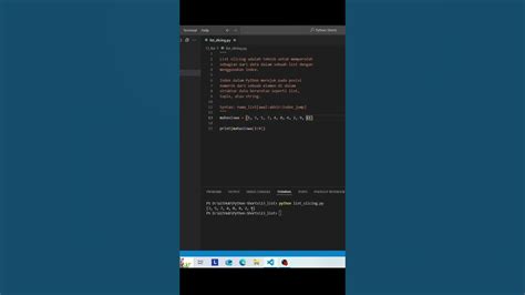 List Slicing Di Python Dreaviam Coding Programming Python Youtube